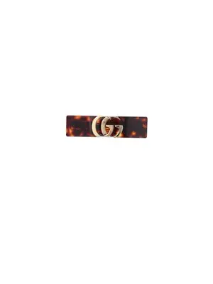 Gucci Gg Hair Clip - Brown