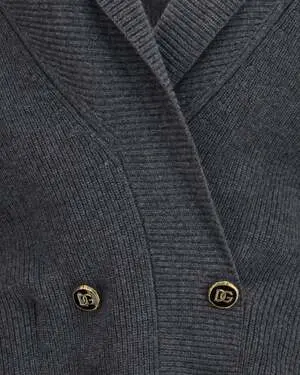 Dolce & Gabbana Cropped Shawl Collar Cardigan - Grey