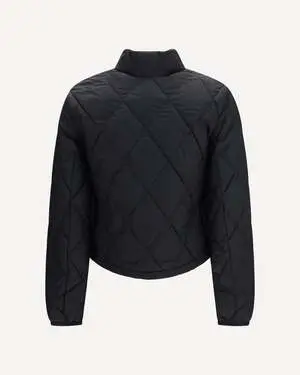 Burberry Bramford Quilted Nylon Jacket With Check Tape - Black