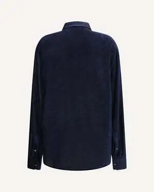 Giorgio Armani Silk Blend Devoré Velvet Twill Shirt