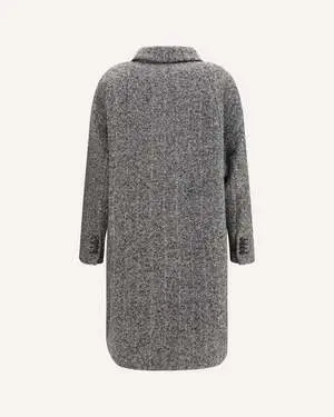 Brunello Cucinelli Double-breasted Wool And Alpaca Blend Coat With Sequins