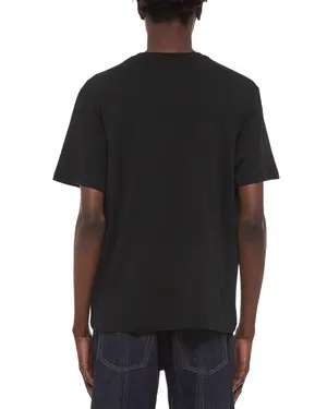 Helmut Lang Reverse Logo Cotton Crewneck T-shirt - Black