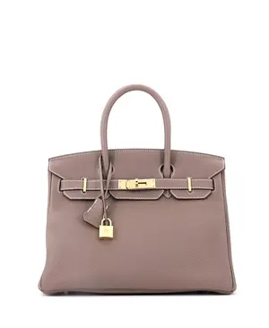 Hermès Birkin 30 Handbag Grey Togo With Gold Hardware - Etoupe