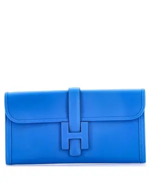 Hermès 29 Jige Elan Clutch Evercolor - Blue