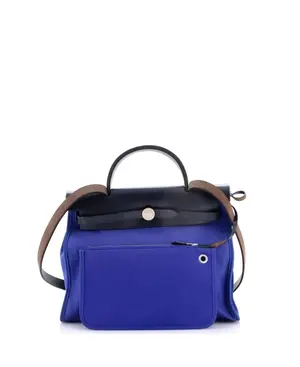 Hermès 31 Herbag Zip Leather And Toile