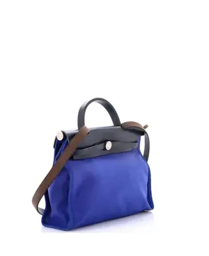 Hermès 31 Herbag Zip Leather And Toile