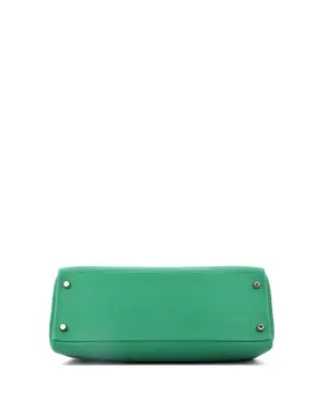 Hermès Kelly 32 Handbag Green Evercolor With Gold Hardware