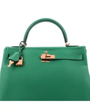 Hermès Kelly 32 Handbag Green Evercolor With Gold Hardware
