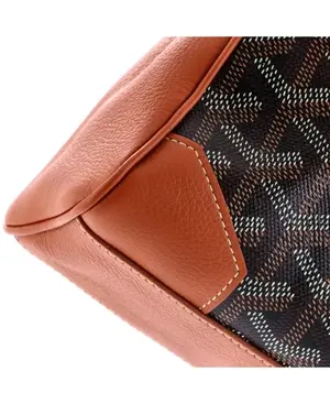 Goyard Saigon Top Handle Bag Coated Canvas With Leather