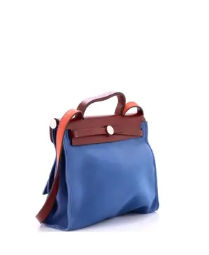 Hermès 31 Herbag Zip Leather And Toile