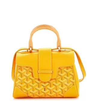 Goyard Saigon Top Handle Bag Coated Canvas With Leather