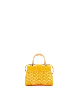 Goyard Saigon Top Handle Bag Coated Canvas With Leather