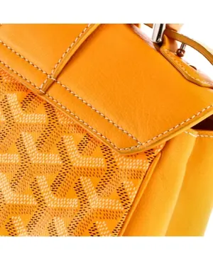 Goyard Saigon Top Handle Bag Coated Canvas With Leather