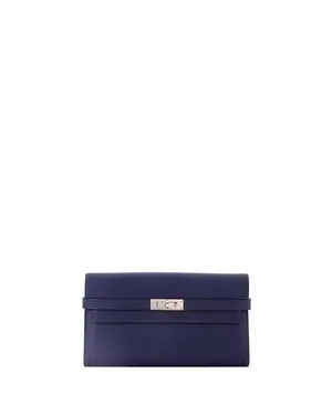 Hermès Long Kelly Wallet Epsom - Blue