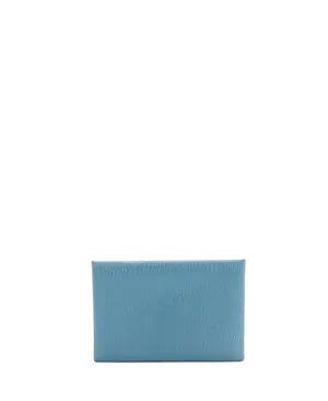 Hermès Calvi Card Holder Verso Chevre Mysore - Blue