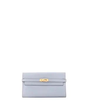 Hermès Long Kelly Wallet Epsom - Blue
