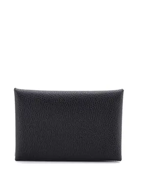 Hermès Calvi Duo Card Holder Epsom - Black