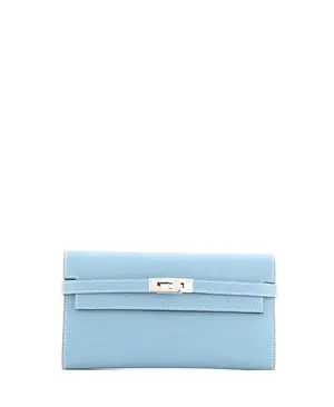 Hermès Long Kelly Wallet Epsom - Blue
