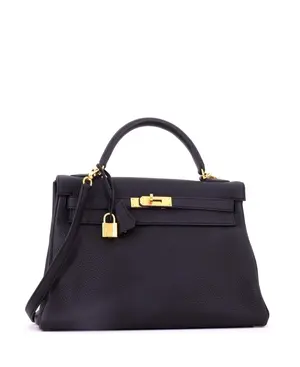 Hermès Kelly 32 Handbag Black Togo With Gold Hardware
