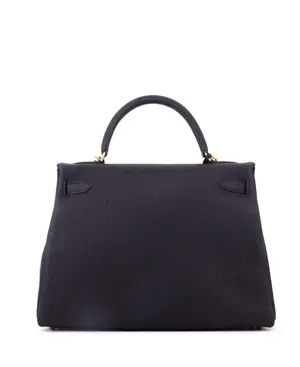 Hermès Kelly 32 Handbag Black Togo With Gold Hardware
