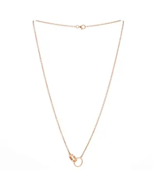 CARTIER Love Interlocking Necklace 18k Rose Gold, 17.25