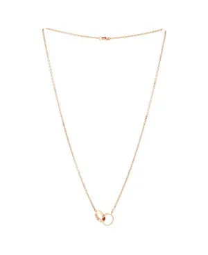 CARTIER Love Interlocking Necklace 18k Rose Gold, 17.25