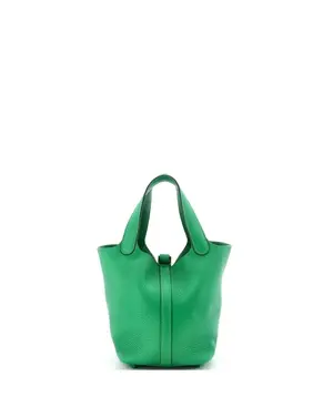 Hermès Pm Monochrome Picotin Lock Bag Clemence