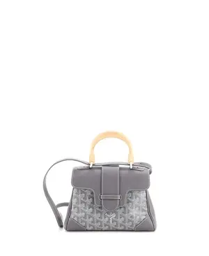 Goyard Saigon Top Handle Bag Coated Canvas With Leather