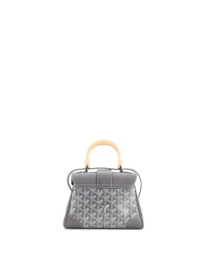 Goyard Saigon Top Handle Bag Coated Canvas With Leather