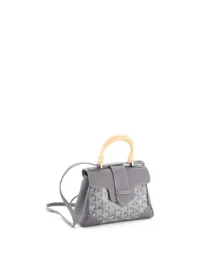 Goyard Saigon Top Handle Bag Coated Canvas With Leather