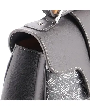 Goyard Saigon Top Handle Bag Coated Canvas With Leather