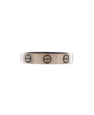 CARTIER Love Wedding Band Ring 18k Gold - White
