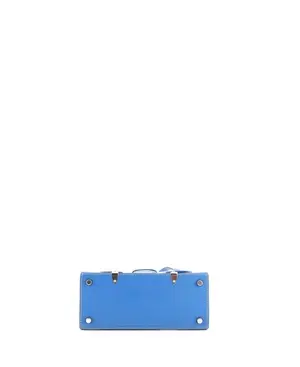Goyard Structured Saigon Top Handle Bag Coated Canvas With Leather - Blue