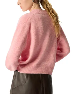 Whistles Round Neck Curved Hem Sweater