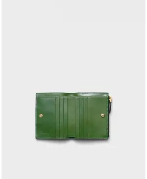 Prada Small Woven Madras Leather Wallet