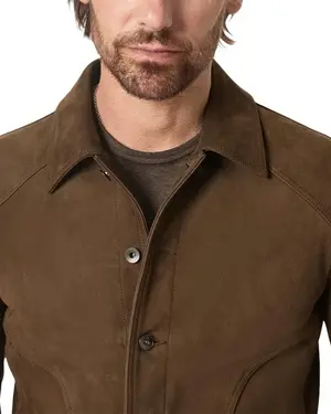 John Varvatos Douglas Seamed Leather Jacket