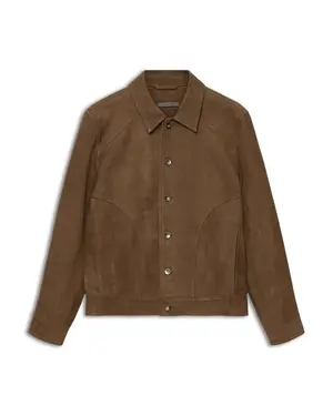 John Varvatos Douglas Seamed Leather Jacket