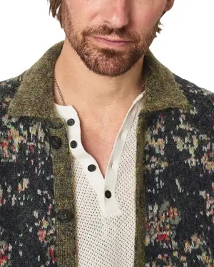 John Varvatos Giverny Floral Cardigan Sweater