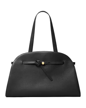 Tory Burch Romy Suede Bauletto Bag - Black