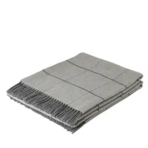 CECCHI E CECCHI Scozia Wool Plaid Throw Blanket - Grey