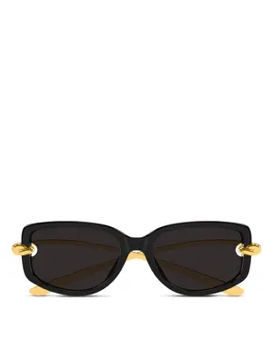 Bottega Veneta Knot Geometric Sunglasses, 59mm - Black