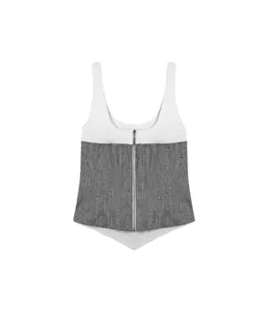 NOCTURNE Button-front Tailored Blouse