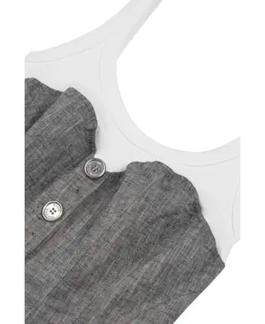 NOCTURNE Button-front Tailored Blouse