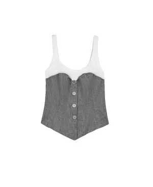 NOCTURNE Button-front Tailored Blouse