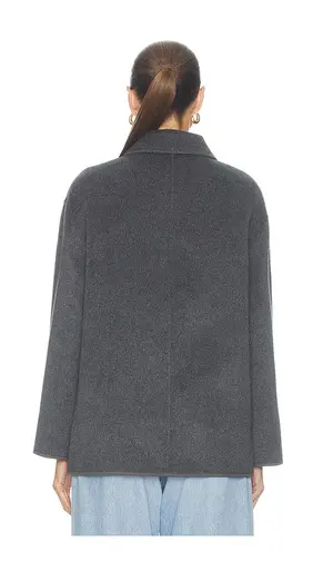 RÓHE Double Faced Wool Pankou Closure Jacket In Grey