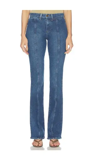 Paige High Rise Laurel Canyon Jean In Blue - Del Sur