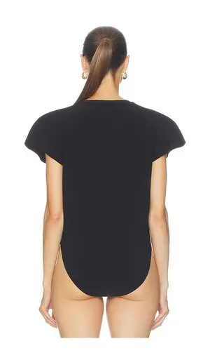 Norma Kamali Cap Sleeve Bomber Bodysuit