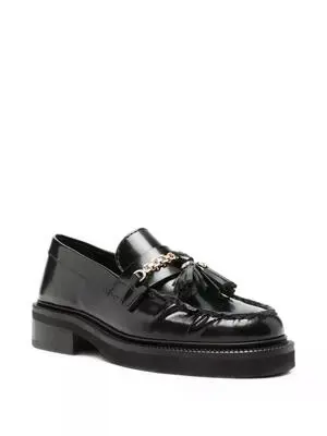 Maje Tassel-detail Chain-link Loafers