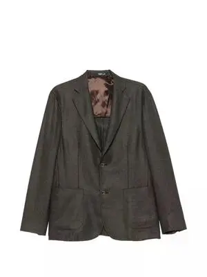 BARBA NAPOLI Single-breasted Notched-lapels Jacket - Brown