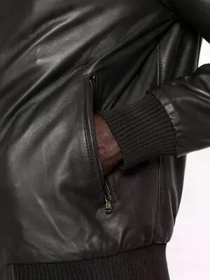 BARBA NAPOLI Dakota Leather Bomber Jacket